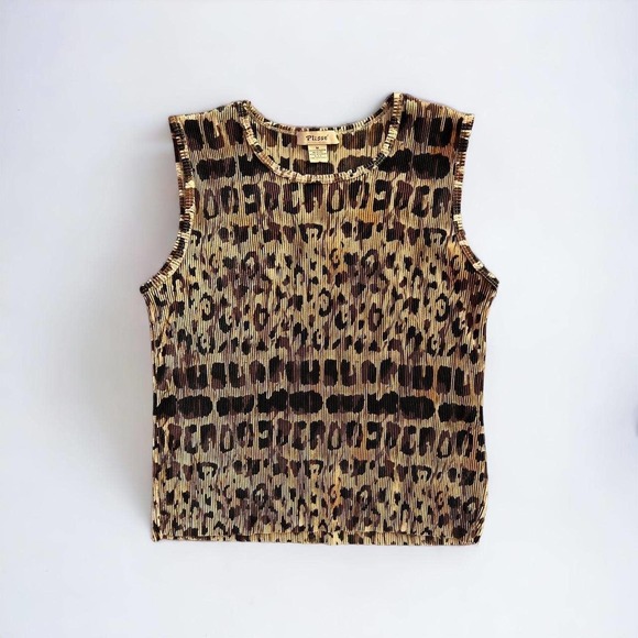 Plisse | Tops | Vintage Animal Print Tank Size M | Poshmark
